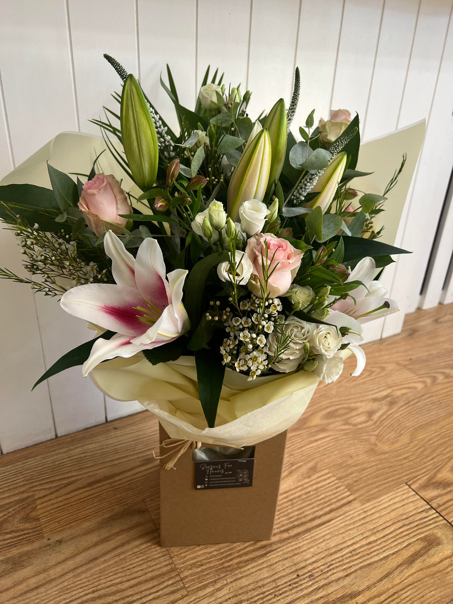 Boxed Hand Tied Bouquet - Special Occasion